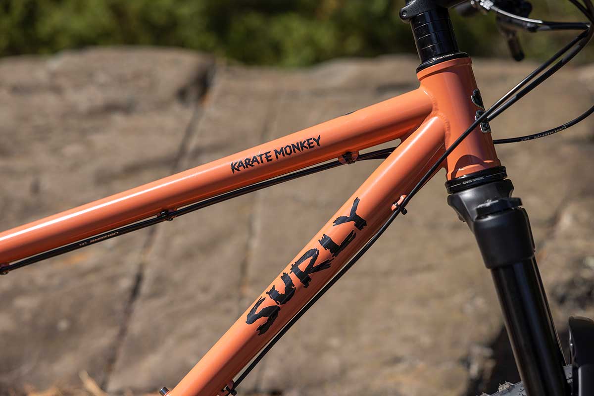 Surly Karate Monkey Frameset 2023 - Peach Salmon Sundae – The Woods Cyclery